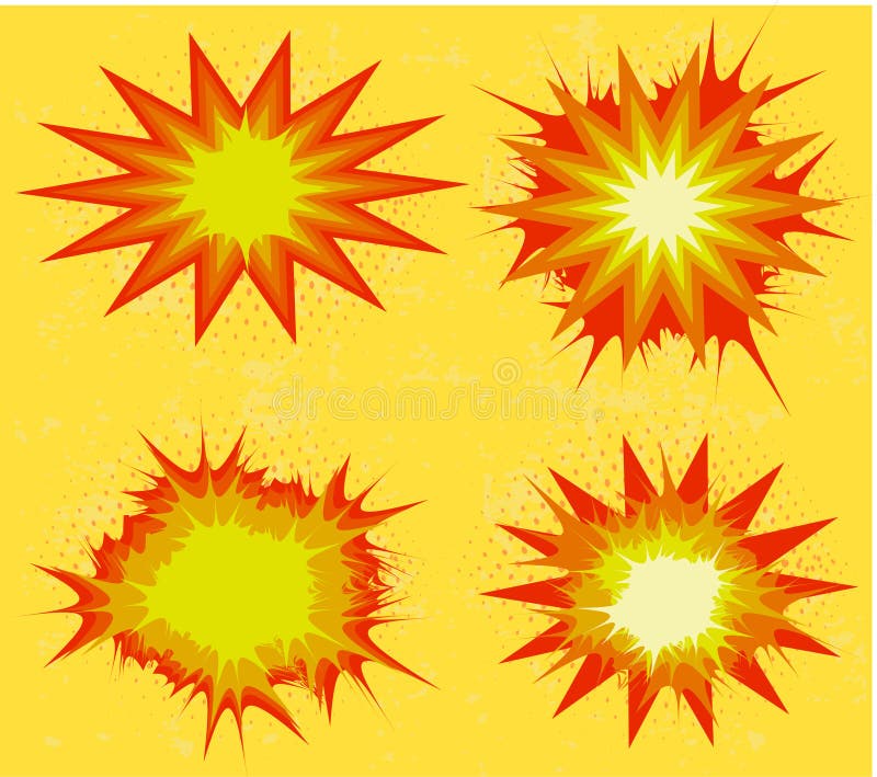 Comic book explosion set stock vector. Illustration of blast - 44134965