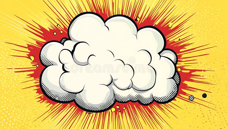 Comic Book Explosion Speech Bubble, Pop Art Design Element, Retro Style ...