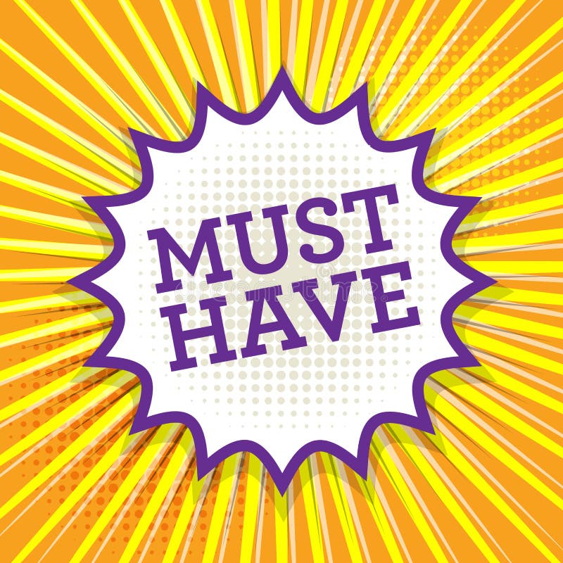 Comic Book Explosion with Text Must Have Stock Vector - Illustration of ...