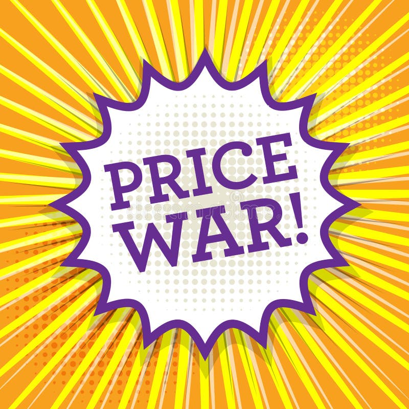 Comic Book Explosion with Text Price War Stock Vector - Illustration of ...