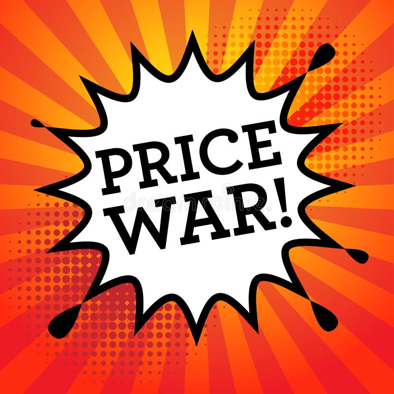Comic Book Explosion with Text Price War Stock Vector - Illustration of ...