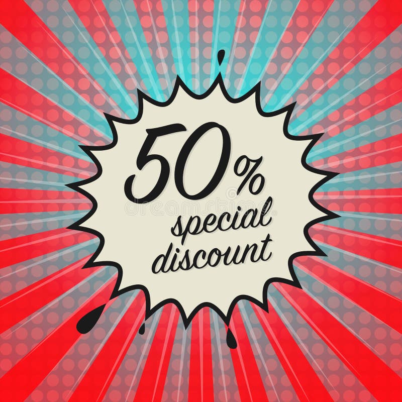 Comic Book Explosion with Text Special Discount Stock Vector ...