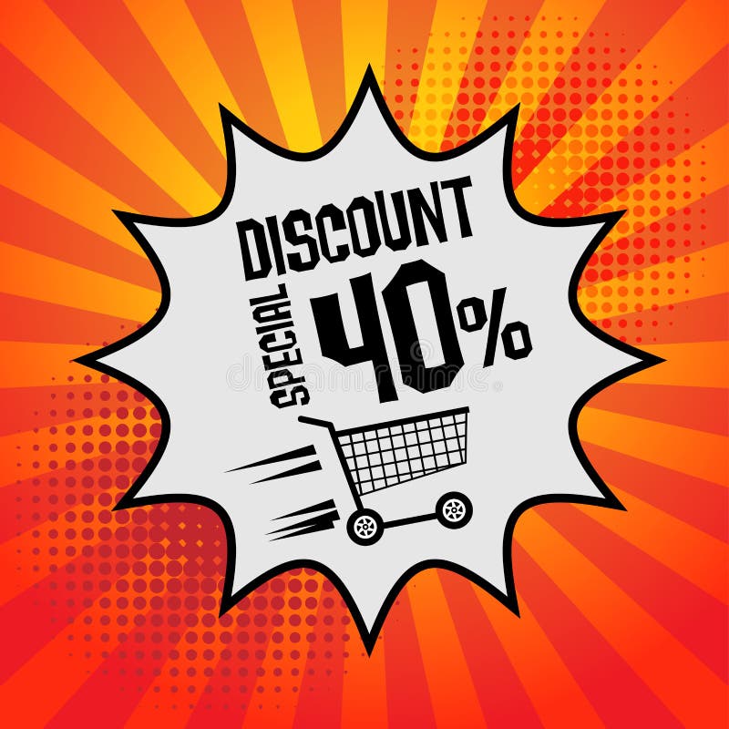 Comic Book Explosion with Text Special Discount Stock Vector ...