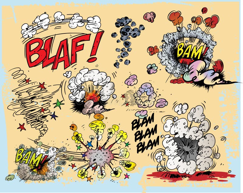 Comic book explosions stock vector. Illustration of poster - 15440506