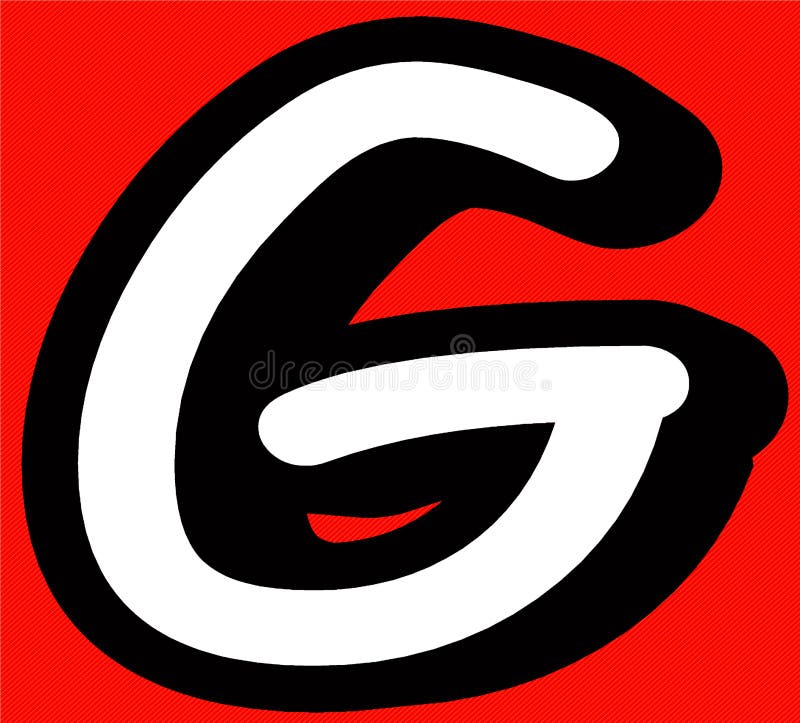 Comic book G letter stock illustration. Illustration of decoration ...