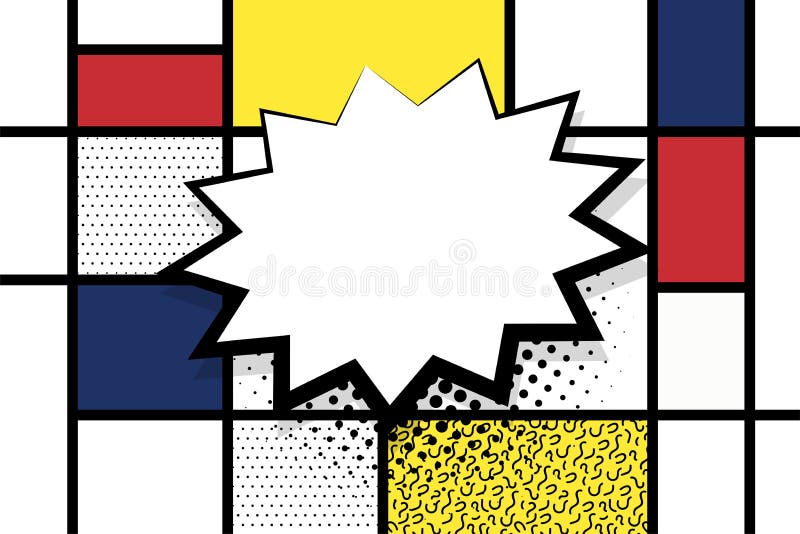 Comic Book Geometric Pop Art Speech Bubble Stock Vector - Illustration ...