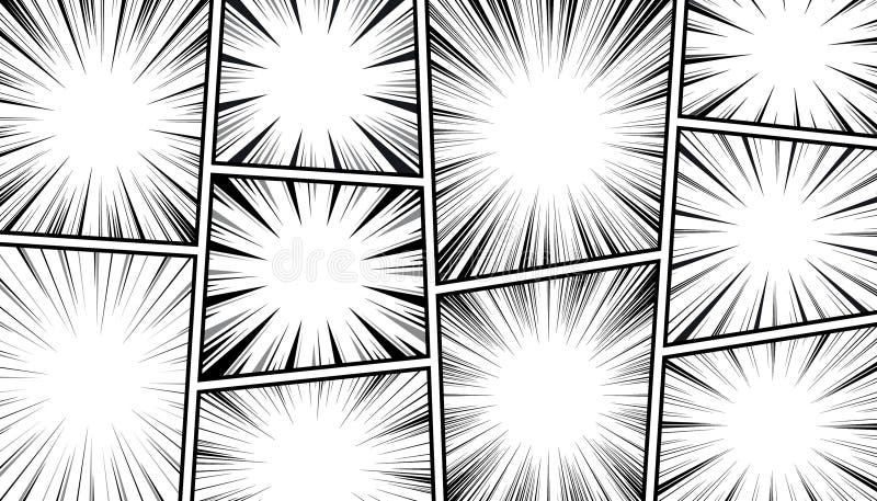 Comic Book with Graphic Conversation Elements. Manga Comic Book ...