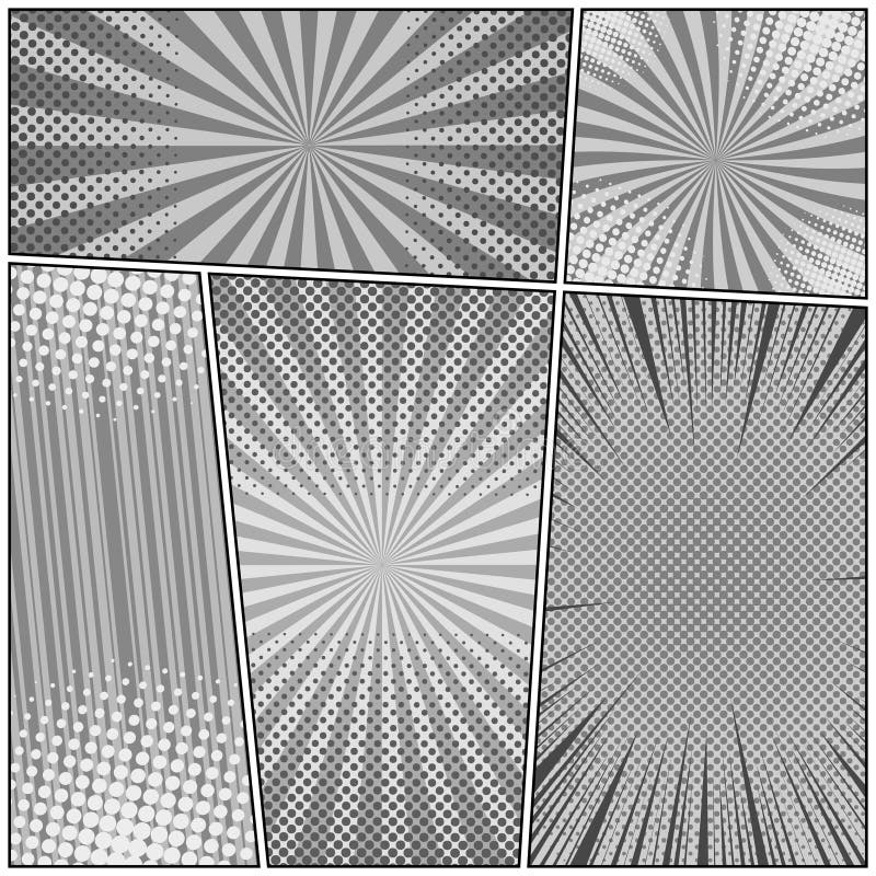 Comic Book Gray Composition Stock Vector - Illustration of book, scene ...