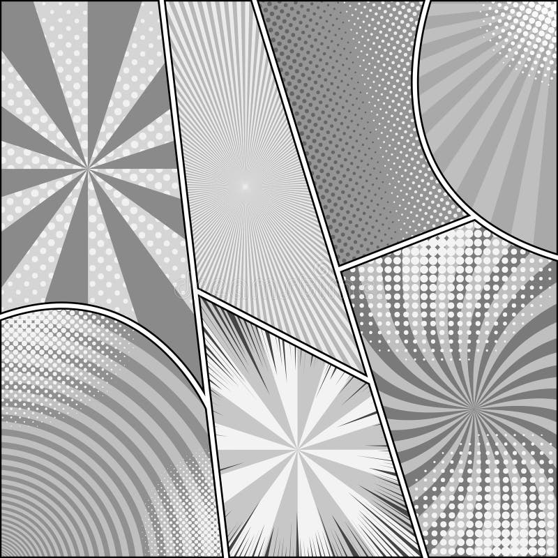 Comic book gray template stock vector. Illustration of color - 116012005