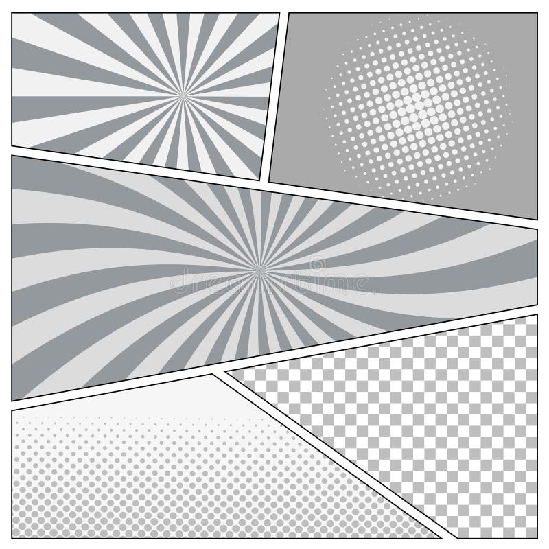 Comic book gray template stock vector. Illustration of layout - 106959846