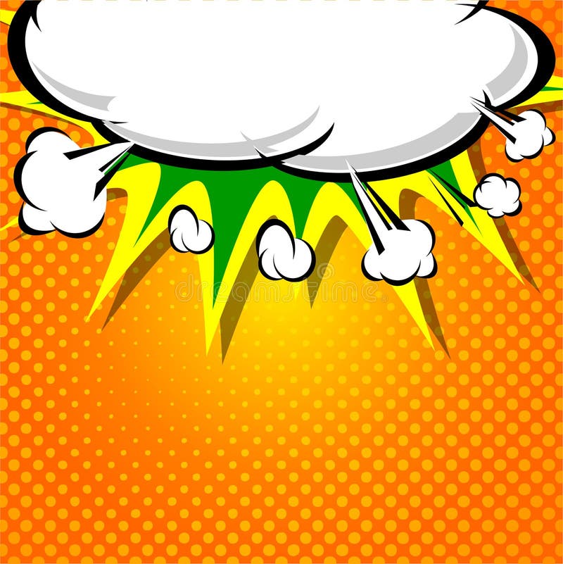 Comic Book Illustration with Explosion on Top. Stock Vector ...