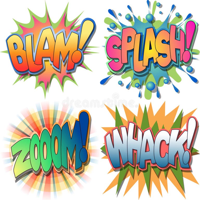 Comic Book Illustrations stock vector. Illustration of blam - 25381810