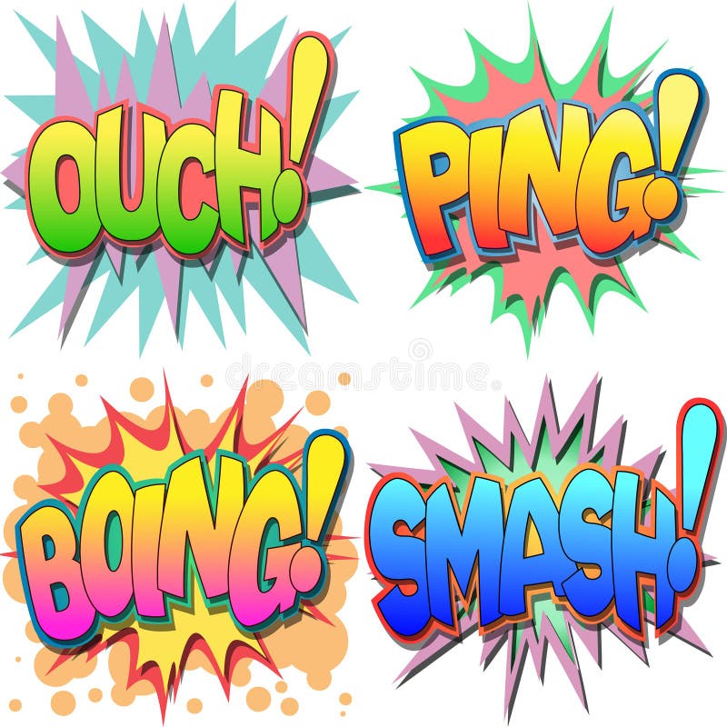 Boing Comic Sound Effect Text Stock Vector - Illustration of sound ...