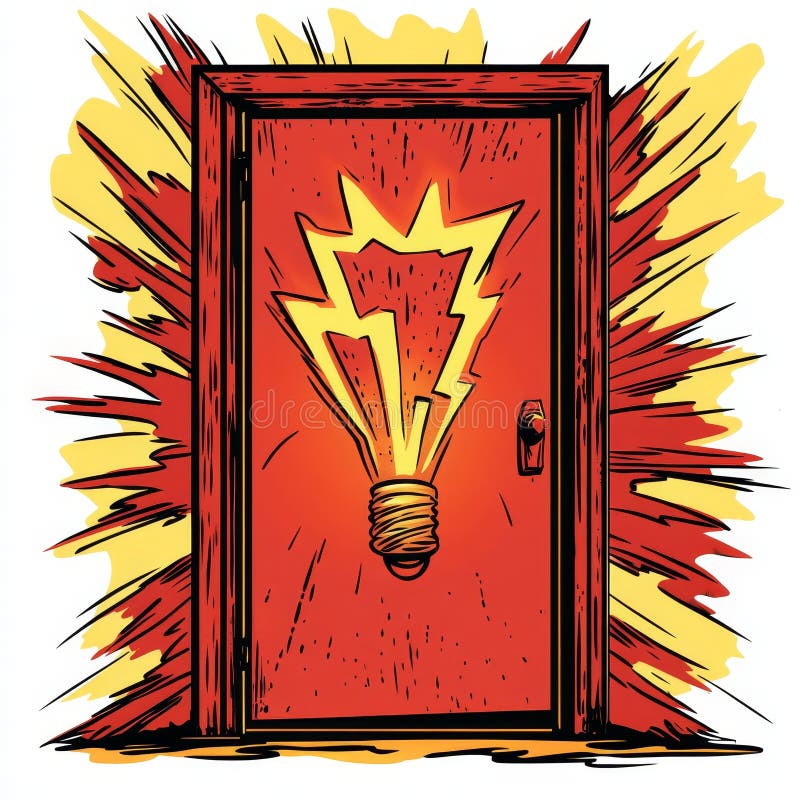 A Comic Book-inspired Pop Art Style PNG Illustration Featuring a Light ...