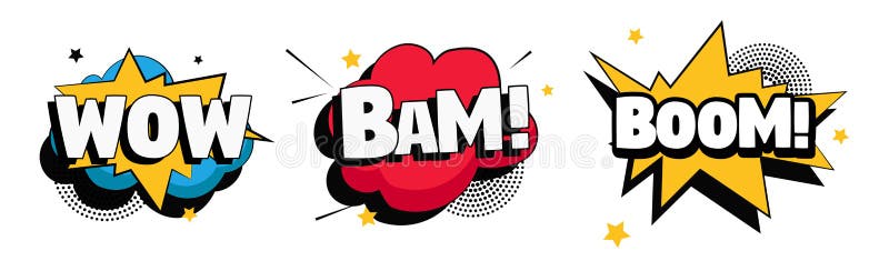 Comic Book Lettering Collection on White Background - Vector Stock ...