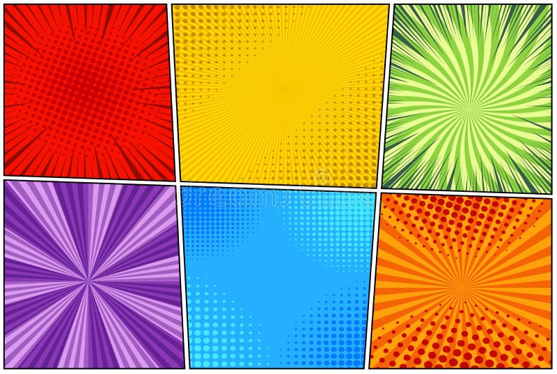 Comic book light template stock vector. Illustration of bright - 105660265