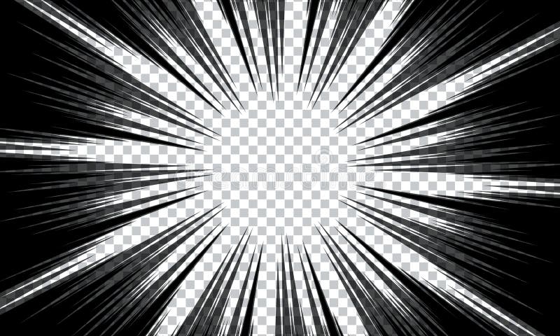 Manga Speed Burst Frame. Radial Anime Speed Lines. Crash Zoom Effect ...