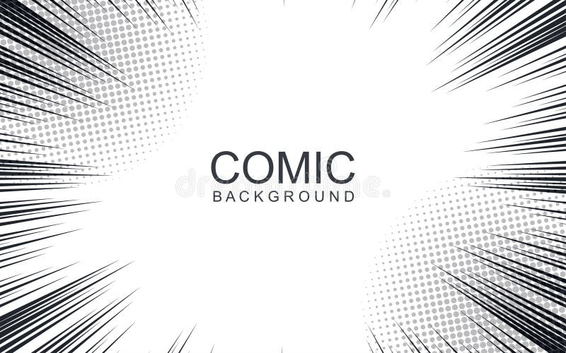 Comic Book and Manga Speed Lines Background. Manga Speed Frame, Super ...