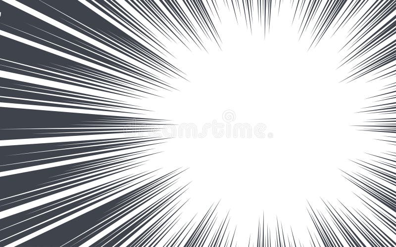 Comic Book and Manga Speed Lines Background. Manga Speed Frame, Super ...
