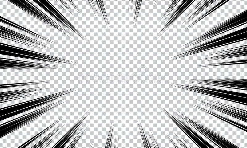 Comic Book and Manga Speed Lines. Explosion Background Stock Vector ...