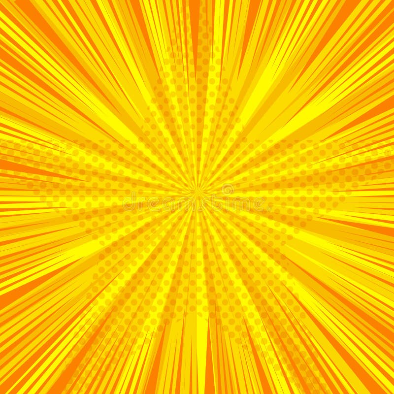 Comic Book Orange Starry Template Stock Vector - Illustration of ...