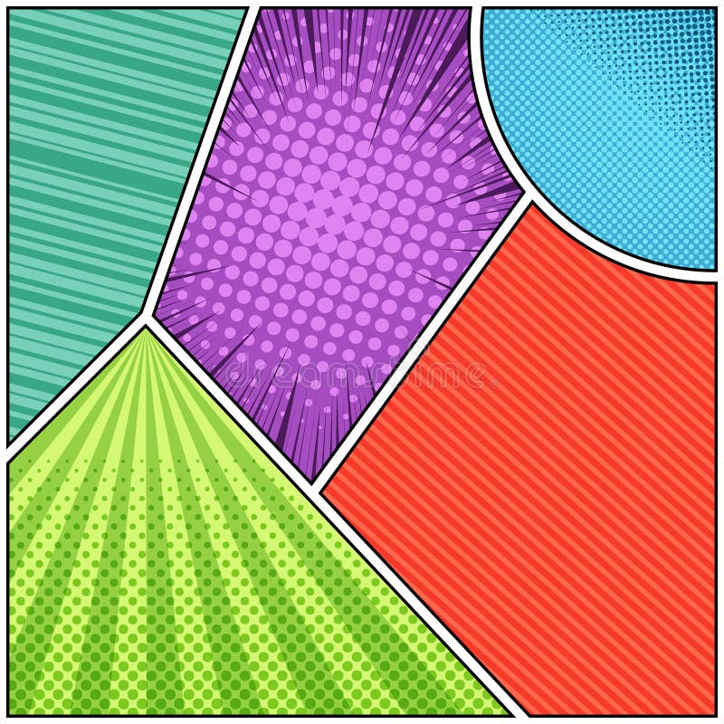 Comic Book Page Abstract Composition Stock Illustration - Illustration ...