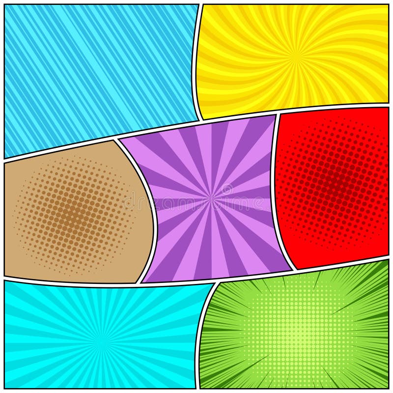 Comic Book Page Abstract Concept Stock Vector - Illustration of effect ...