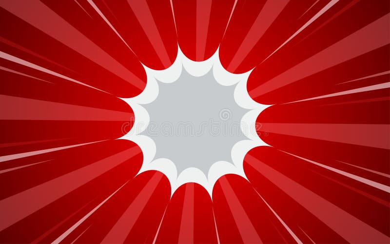 Comic Book Page Background with Rays, Radial Effect and Halftone Effect ...