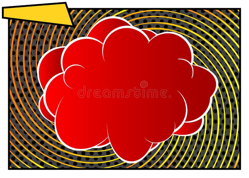 Comic Book Page Background Template. Cartoon Style Backdrop. Stock ...