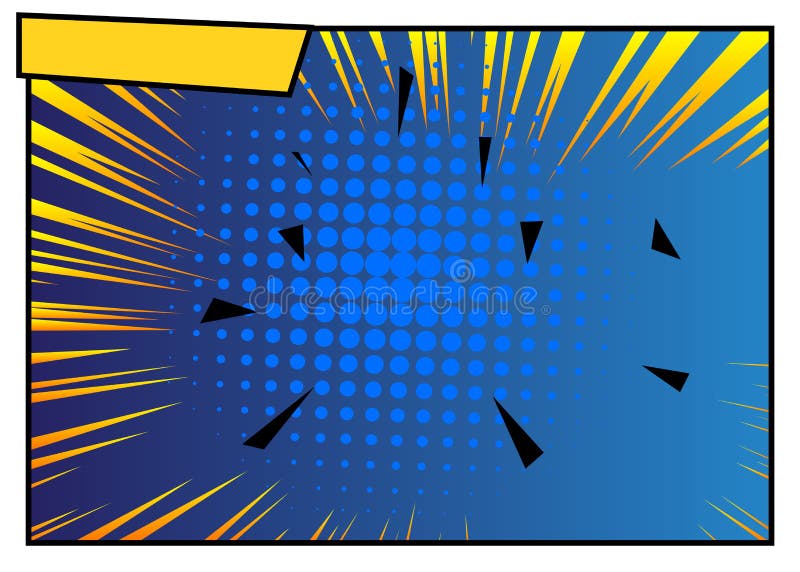 Comic Book Page Background Template. Cartoon Style Backdrop. Stock ...