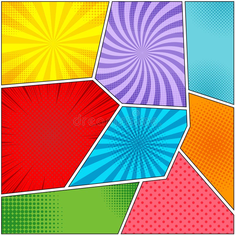 Set of Comic Book Backgrounds Stock Vector - Illustration of empty ...
