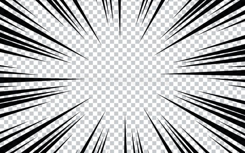 Comic Book Page with Black Lines Isolated on Transparent Background ...