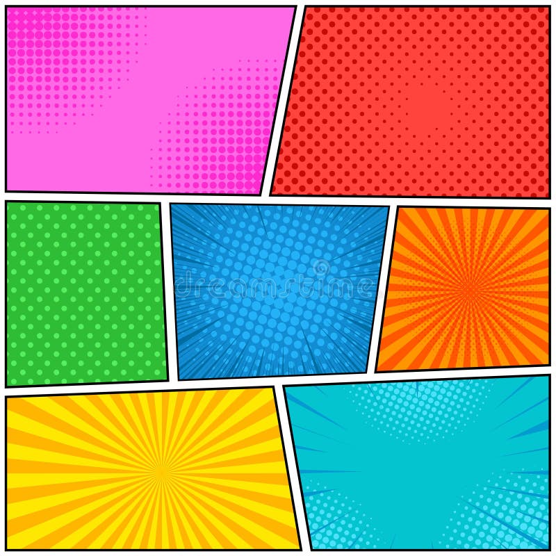 Comic Book Page Layout Template Stock Vector - Illustration of layout ...