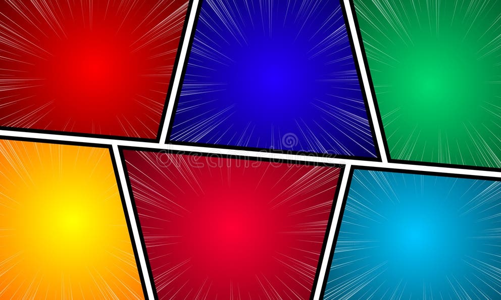 Comic Book Page Explosion. Retro Pop Art Vector Illustration Stock ...