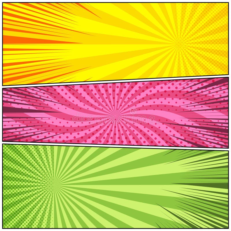 Comic Book Page Horizontal Composition Stock Vector - Illustration of ...