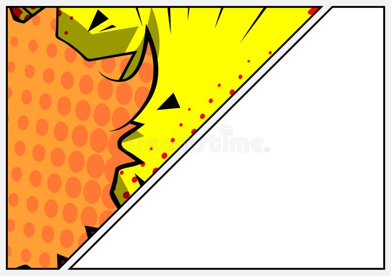 Comic Book Page Illustration with Half Page Colored. Stock Vector ...