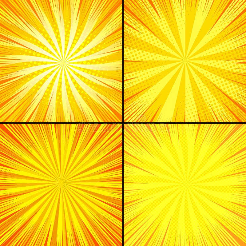 Comic Book Page Light Backgrounds Collection Stock Vector ...