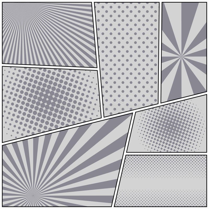 Comic Book Page Monochrome Composition Stock Vector - Illustration of ...