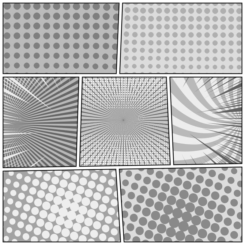 Comic Book Page Monochrome Composition Stock Vector - Illustration of ...