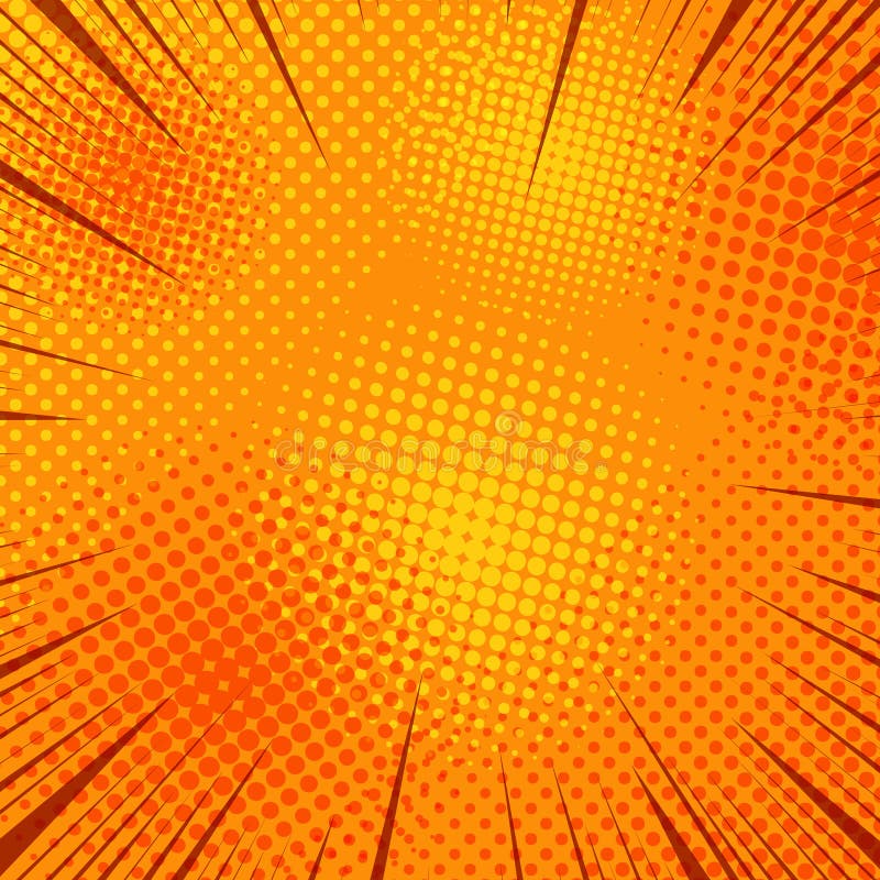 Comic Book Page Orange Template Stock Vector - Illustration of effect ...