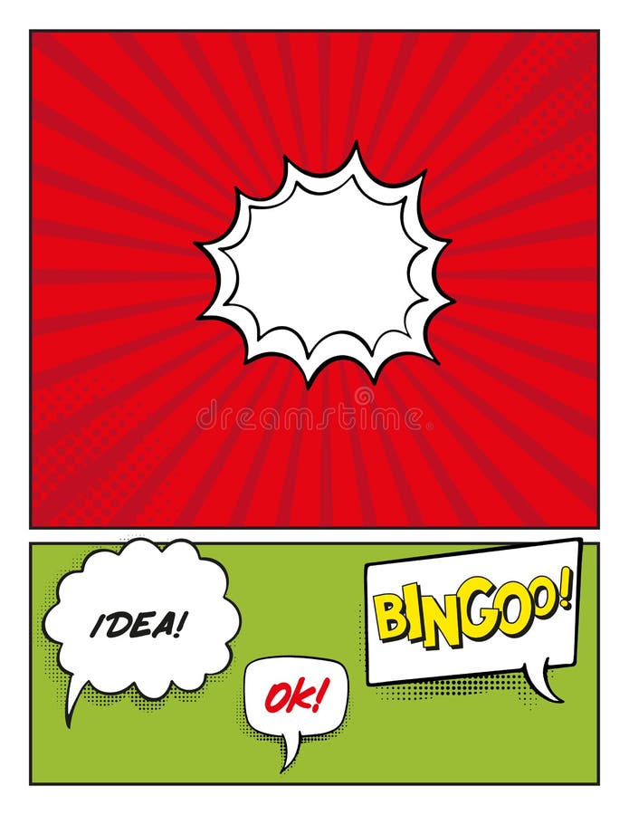 Comic Book Page. Comic Book Background Stock Vector - Illustration of ...