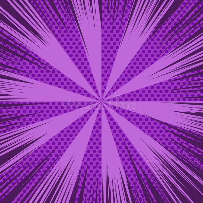 Comic Book Page Purple Template Stock Vector - Illustration of book ...