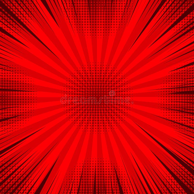 Comic Book Page Red Bright Concept Stock Vector - Illustration of ...