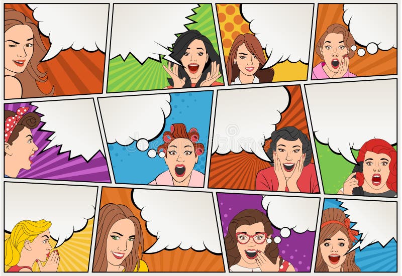 Comic Strip People Talking Stock Illustrations – 54 Comic Strip People ...