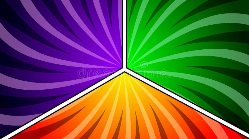 Comic Book Page Template Colorful Frame Divided Lines with Halftone ...