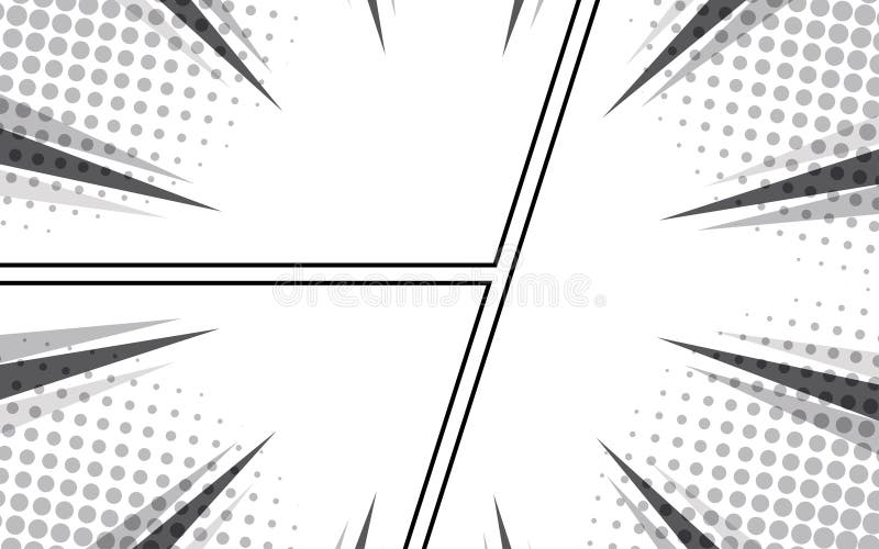 Comic Book Page Template with Radial Effect Stock Vector - Illustration ...