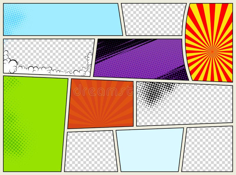 Halftone Comic Template Stock Illustrations – 58,238 Halftone Comic ...