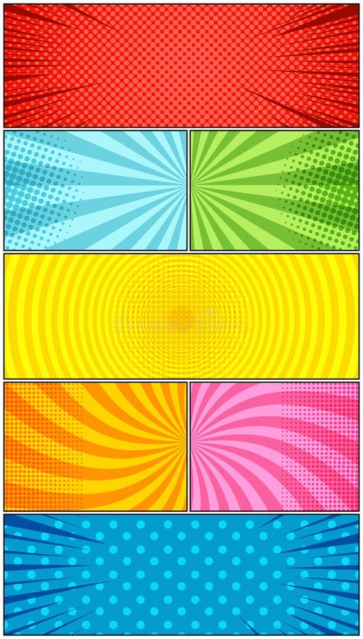 Comic Book Page Vertical Concept Stock Vector - Illustration of artwork ...