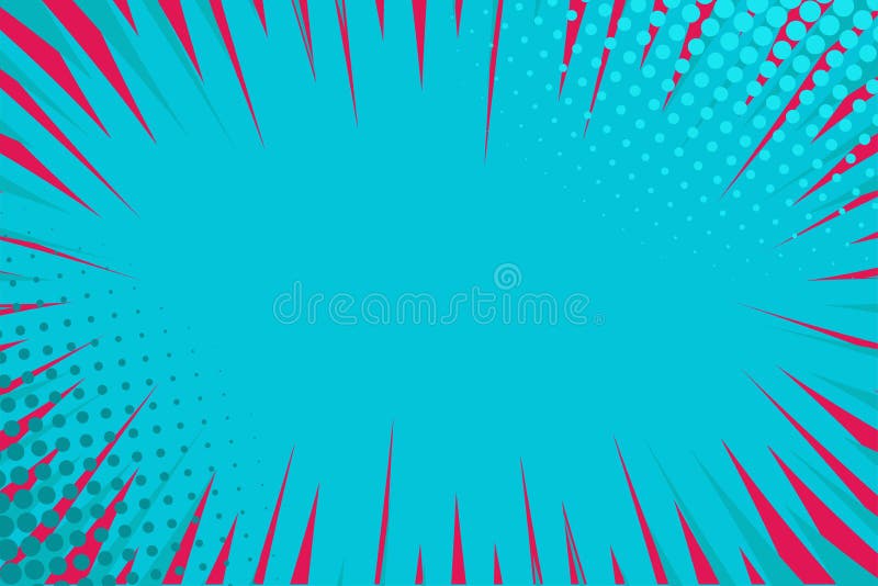 Comic Book Pop Art Strip Radial Backdrop Stock Vector - Illustration of ...