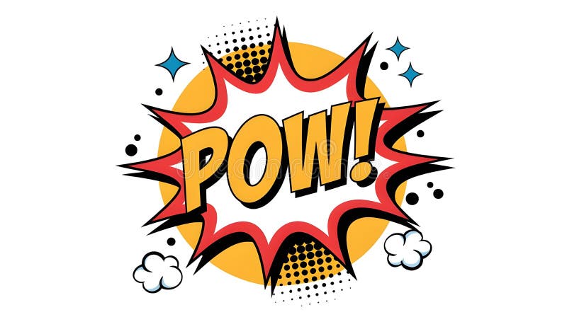 Comic Book Pow Explosion Speech Bubble Design Stock Illustration ...